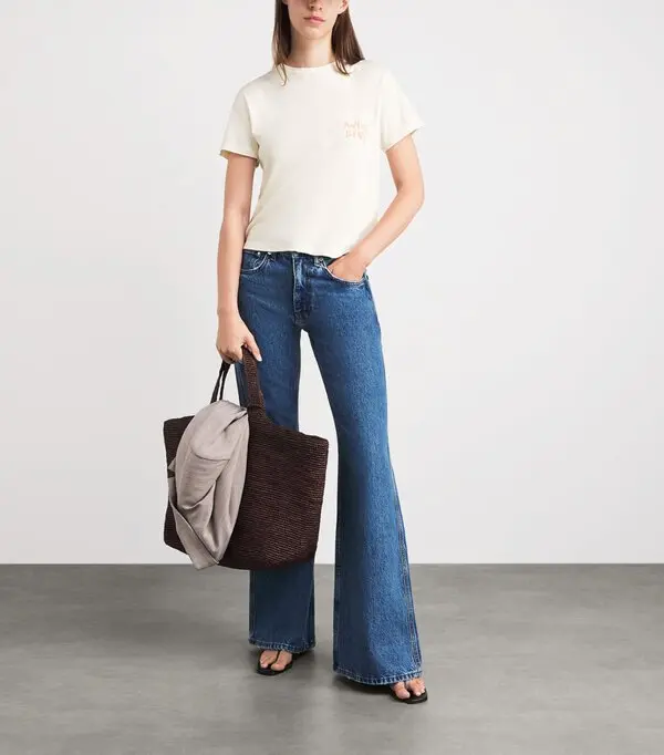 ANINE BING Cotton Logo Shelley T-shirt