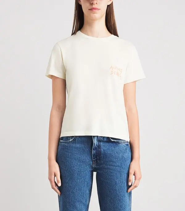ANINE BING Cotton Logo Shelley T-shirt
