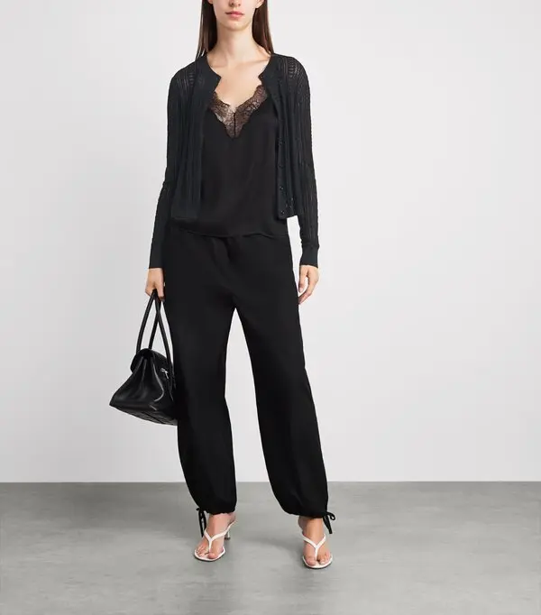 ANINE BING Open-knit Moni Cardigan