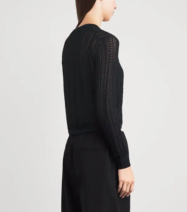 ANINE BING Open-knit Moni Cardigan