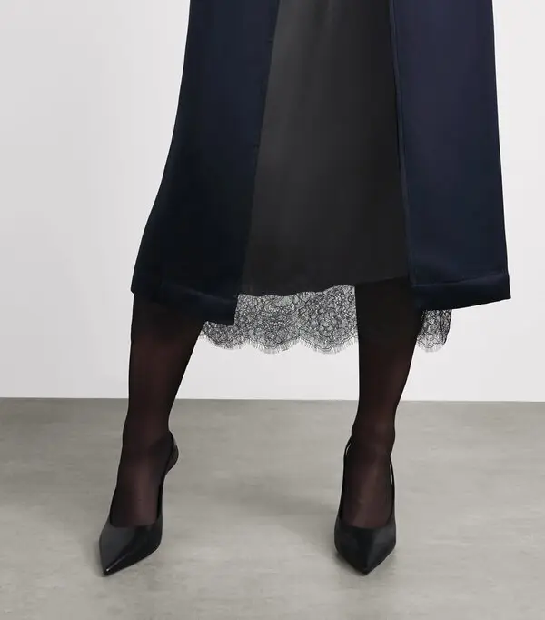 ANINE BING Silk-blend Shelby Midi Skirt