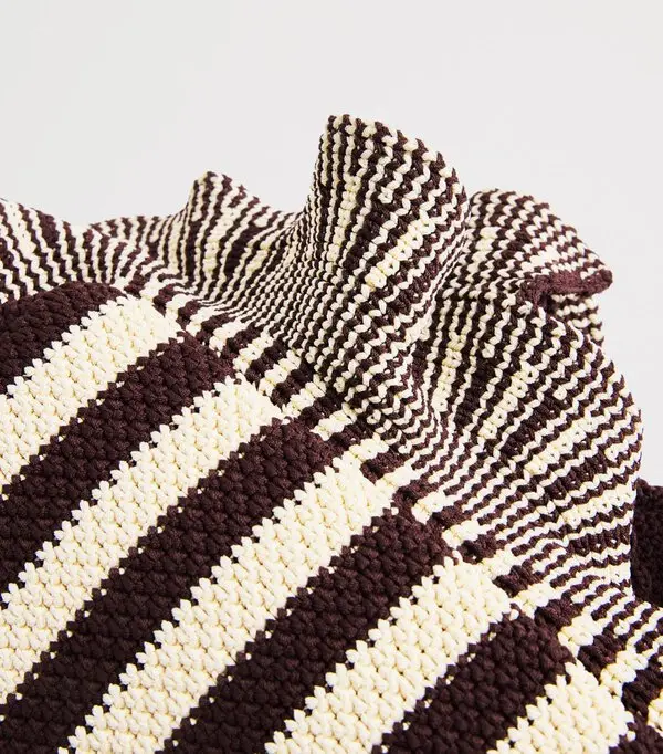 Sandro Crochet Stripe Tote Bag