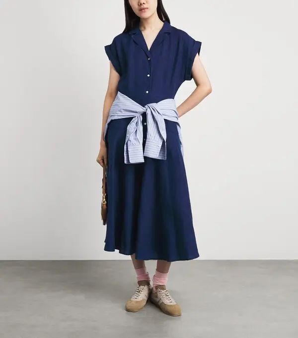 Polo Ralph Lauren Linen Shirt Dress - Blue