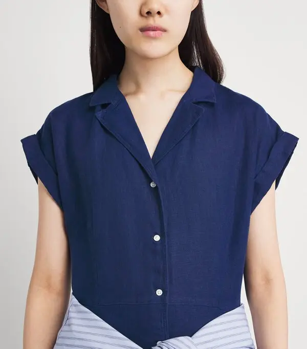 Polo Ralph Lauren Linen Shirt Dress - Blue