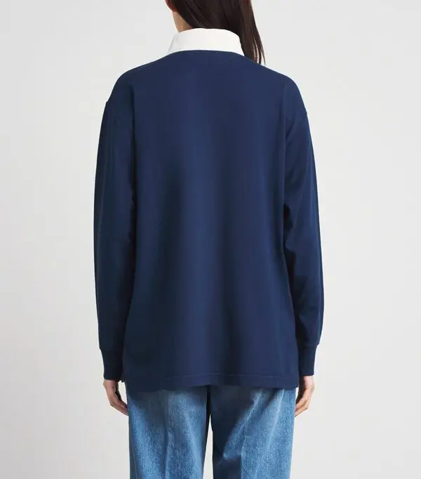 Polo Ralph Lauren Cotton Rugby Shirt With Embroidered Pony Logo