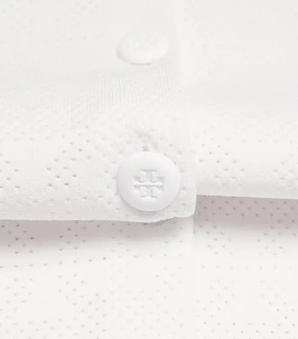 Tory Burch Pointelle-knit Monogram Cardigan