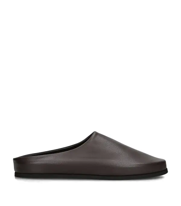 Dear Frances Leather Vico Clogs - Brown