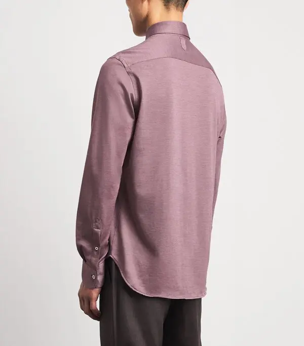 Canali Cotton-lyocell Jersey Shirt