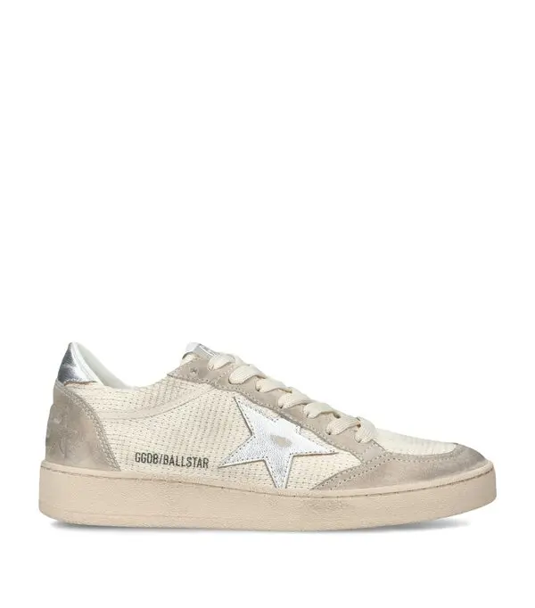 GOLDEN GOOSE Fabric And Suede Ball Star Sneakers - Beige