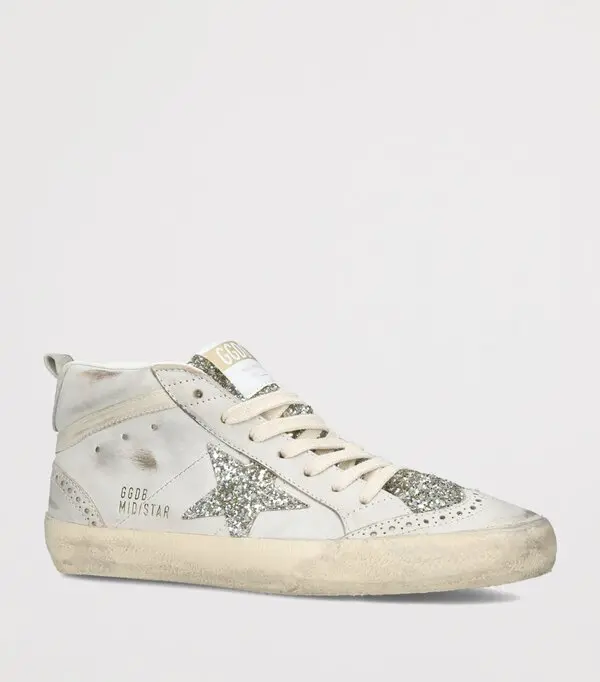 GOLDEN GOOSE Leather Mid Star Sneakers