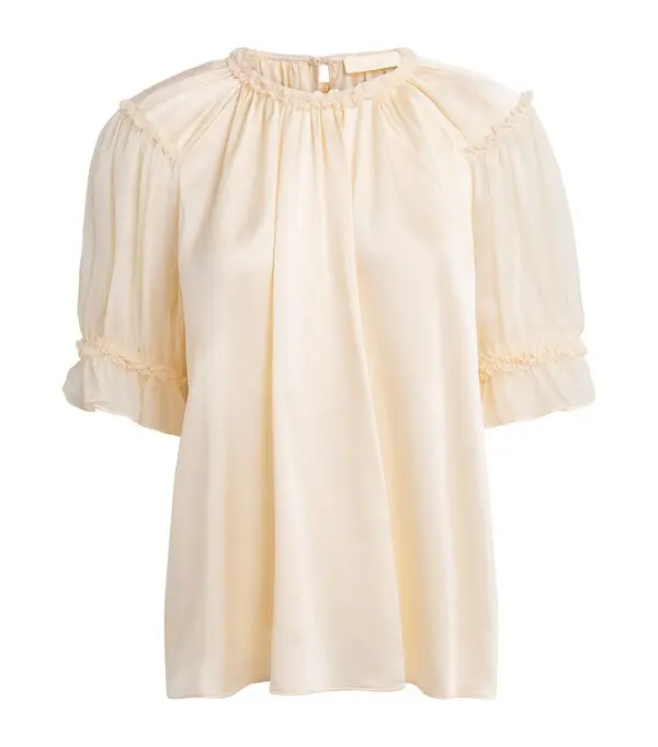 Ulla Johnson Silk Alina Blouse - Ivory