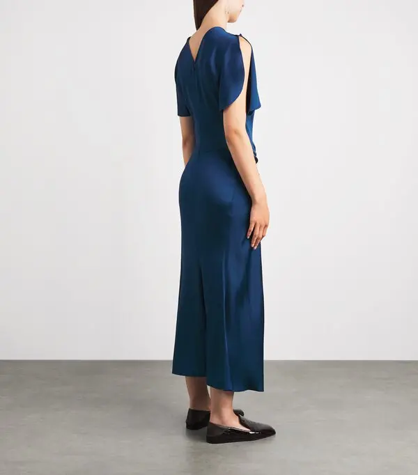 Victoria Beckham Satin Bela Midi Dress