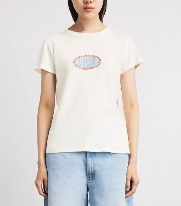 MOTHER The Lil Sinful Cotton-linen T-shirt - White