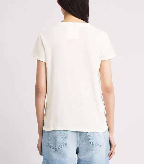 MOTHER The Lil Sinful Cotton-linen T-shirt - White