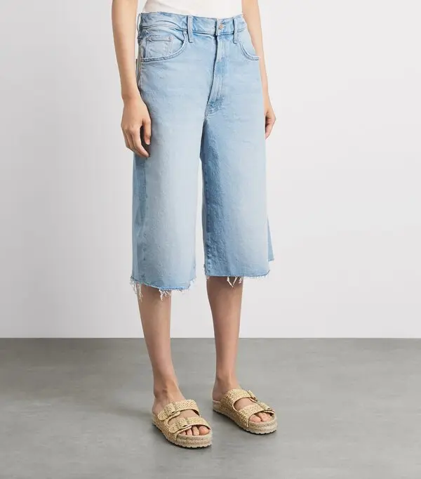 MOTHER The Whole Lot Zip Fray Shorts