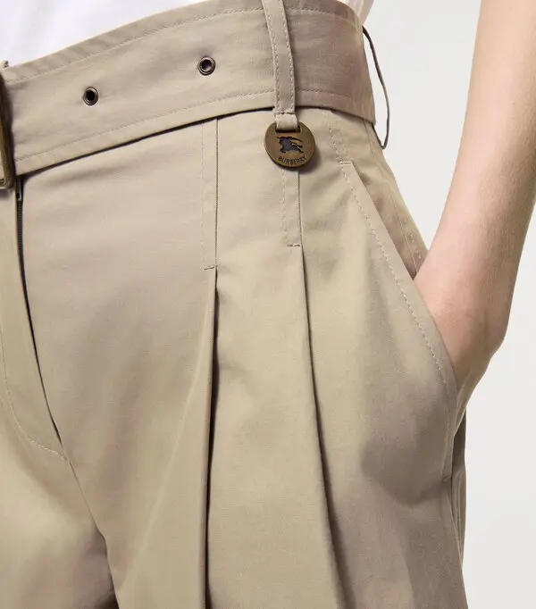 Burberry Cotton Tropical Gabardine Shorts