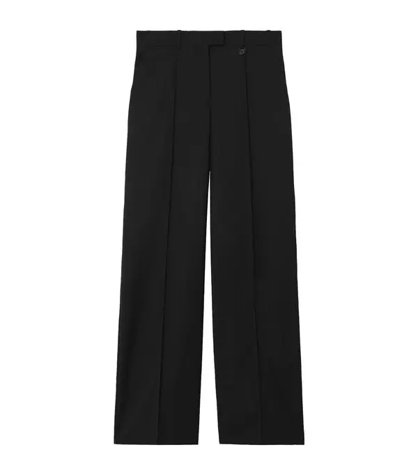 Burberry Wool Tailored Trousers - Black