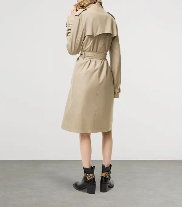 Burberry Tropical Gabardine Foxfield Long Trench Coat - Beige