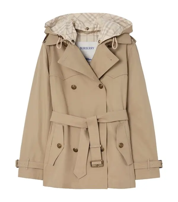 Burberry Tropical Gabardine Foxfield Trench Coat - Beige