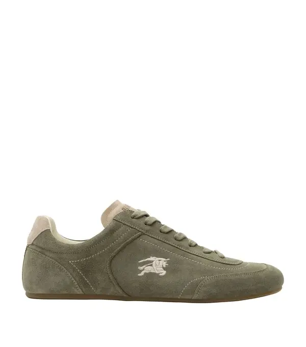 Burberry Suede Knight Runner Sneakers - Green
