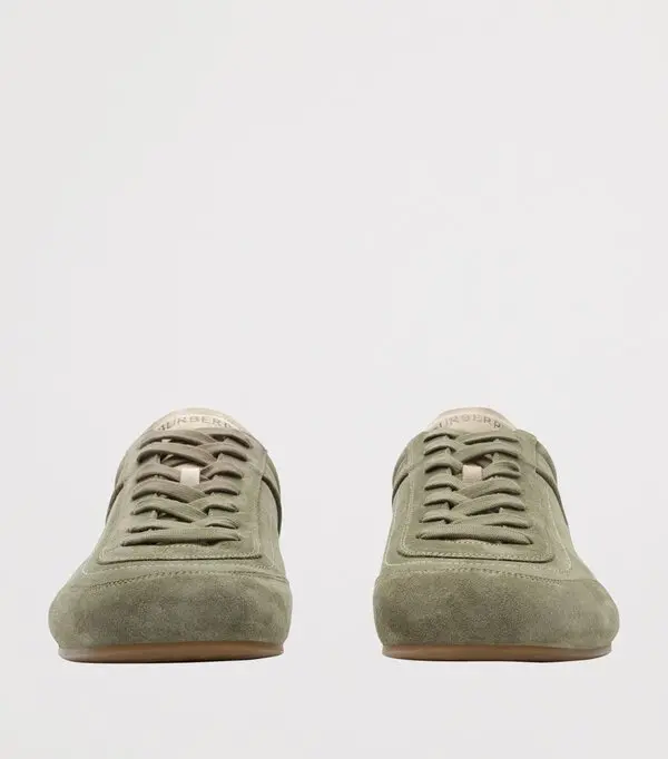 Burberry Suede Knight Runner Sneakers - Green