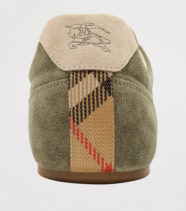 Burberry Suede Knight Runner Sneakers - Green