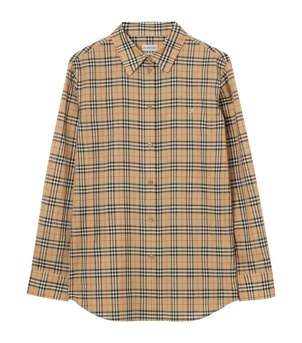 Burberry Cotton Check Shirt - Beige