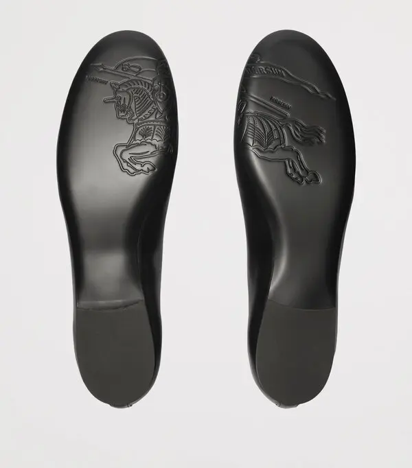 Burberry Leather Check-trim Robin Ballet Flats