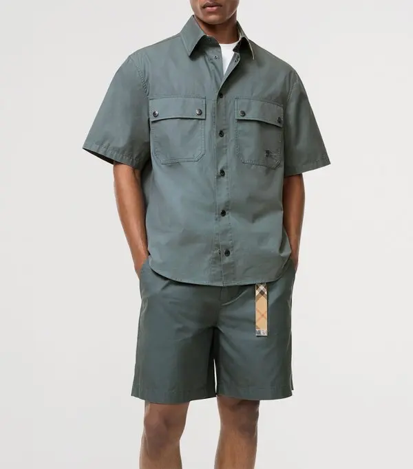 Burberry Tropical Gabardine Short-sleeve Shirt