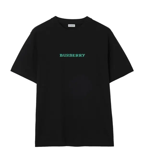 Burberry Cotton Logo Ekd T-shirt - Black