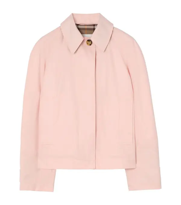 Burberry Cotton Gabardine Tickhill Jacket - Pink