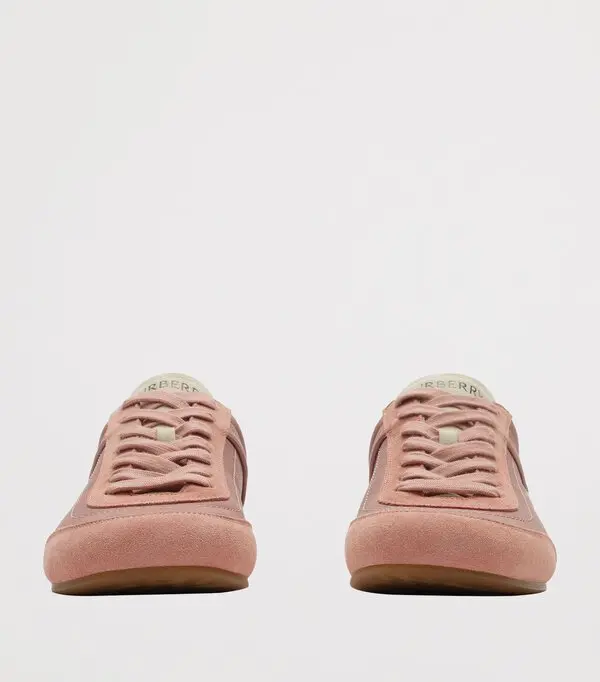 Burberry Leather Knight Runner Sneakers - Beige
