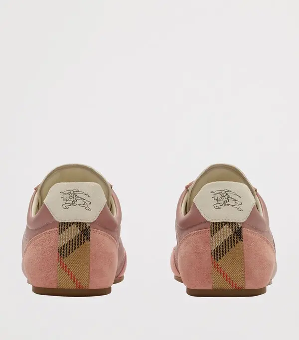 Burberry Leather Knight Runner Sneakers - Beige