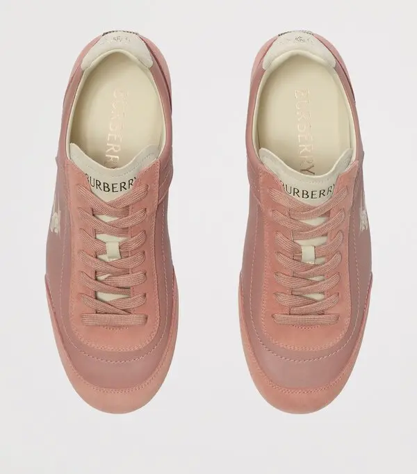 Burberry Leather Knight Runner Sneakers - Beige