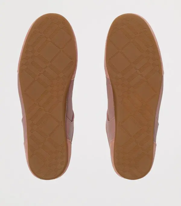 Burberry Leather Knight Runner Sneakers - Beige