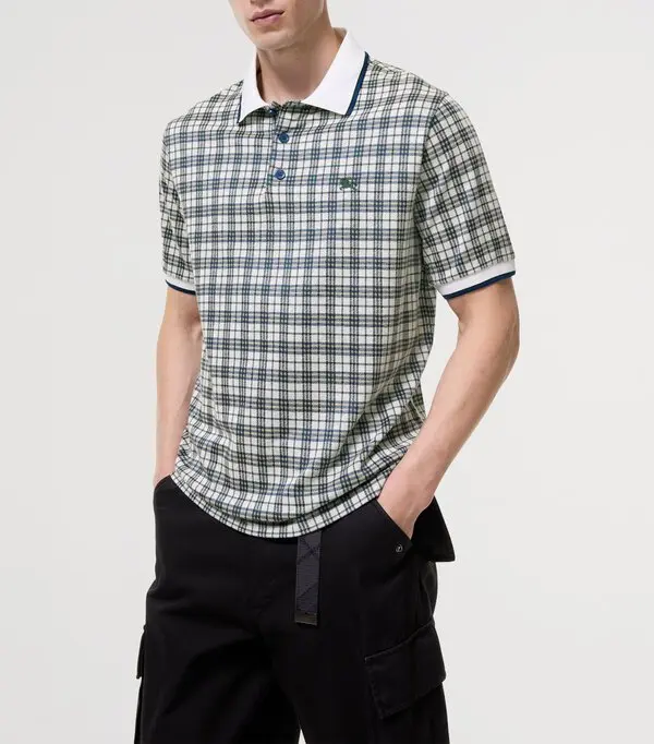 Burberry Check Jacquard Ekd Polo Shirt