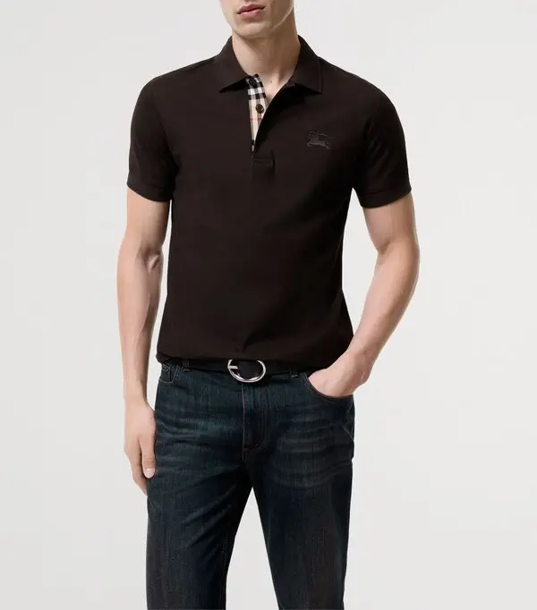 Burberry Cotton Piqué Slim Polo Shirt