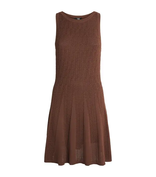 Paige Pointelle Solene Mini Dress - Brown
