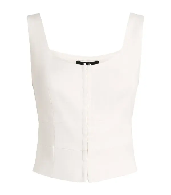 Paige Sleeveless Carra Crop Top - Ivory