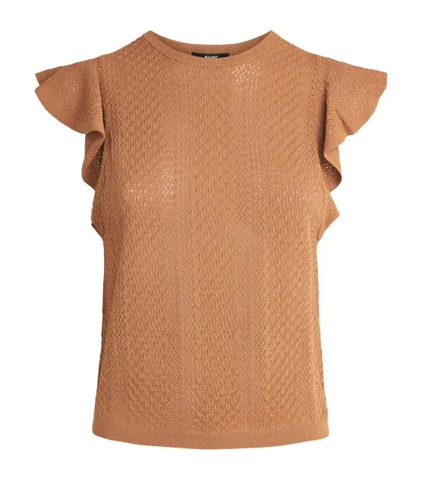 Paige Ruffled Margo Tank Top - Brown