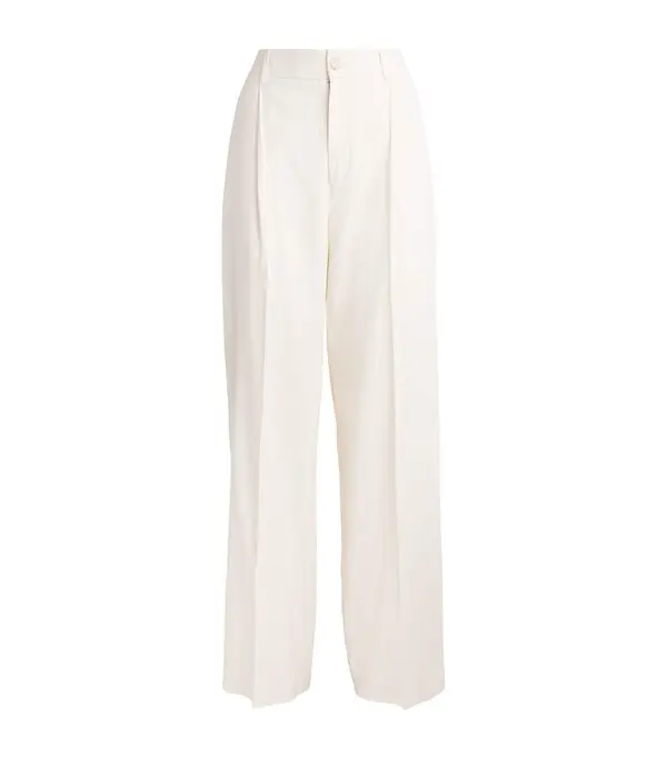 Paige Westin Pleated Wide-leg Trousers - Ivory
