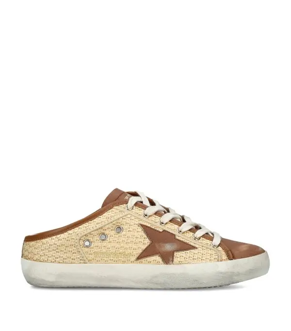 GOLDEN GOOSE Raffia Super Star Sabot Sneakers