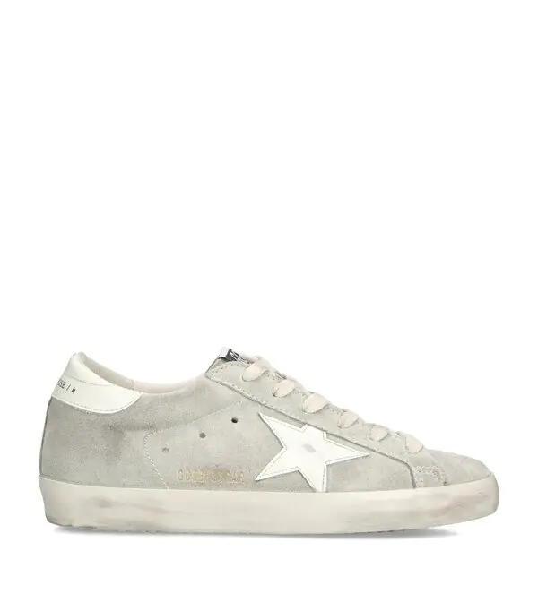 GOLDEN GOOSE Suede Super Star Sneakers - Grey