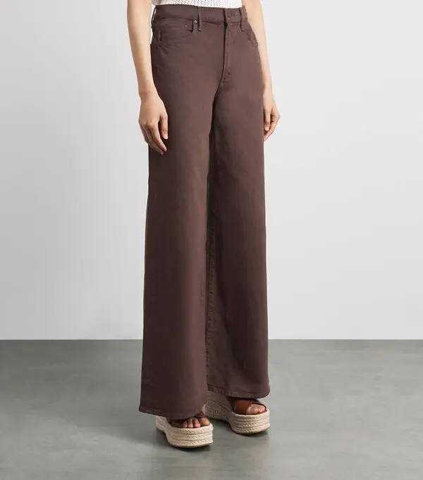 MOTHER The Undercover Wide Leg Jeans - Brown