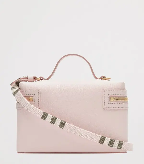 Burberry Bloomsbury Leather Vanity Bag With Gold Tone Knight Stamp - Pink