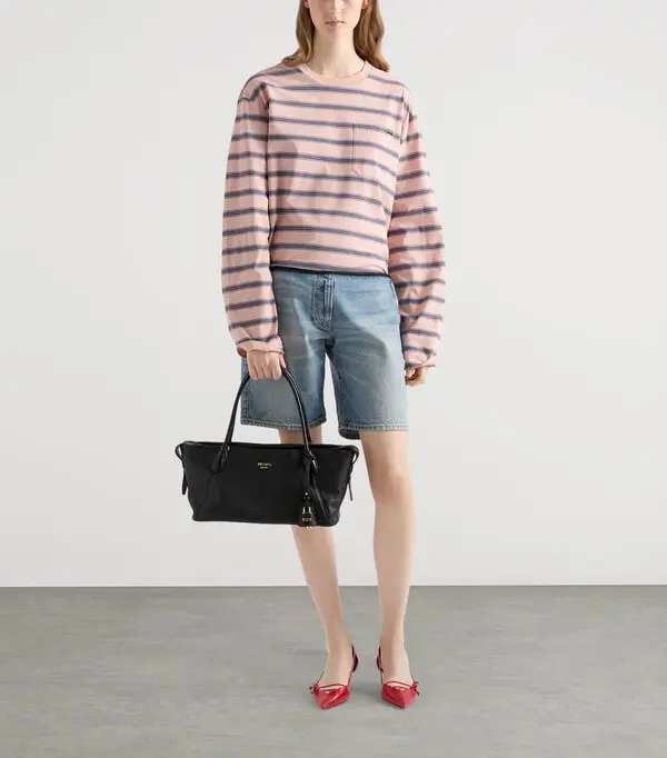 Prada Large Leather Tote Bag