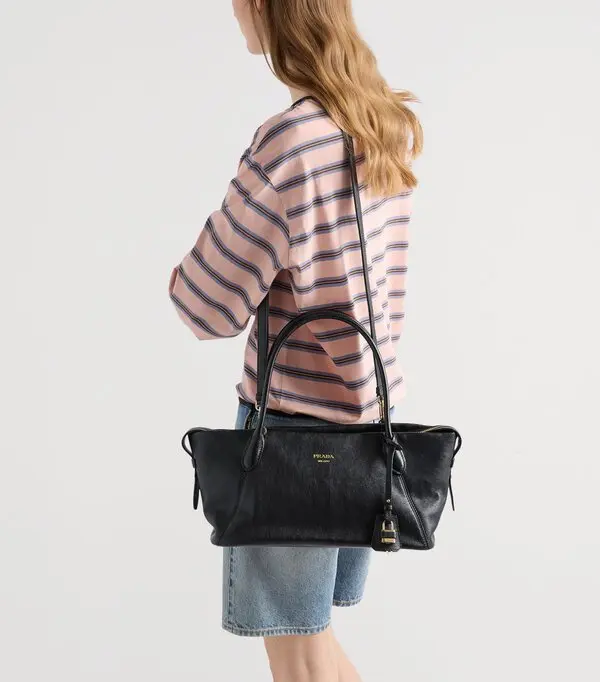 Prada Large Leather Tote Bag