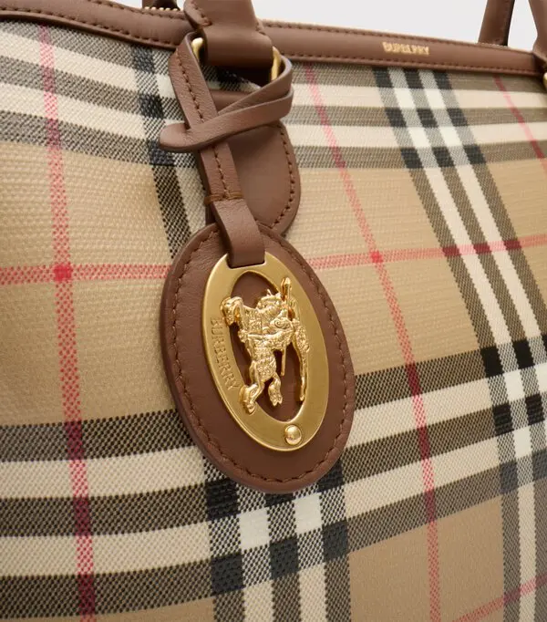 Burberry Small Check Zipped Tote Bag