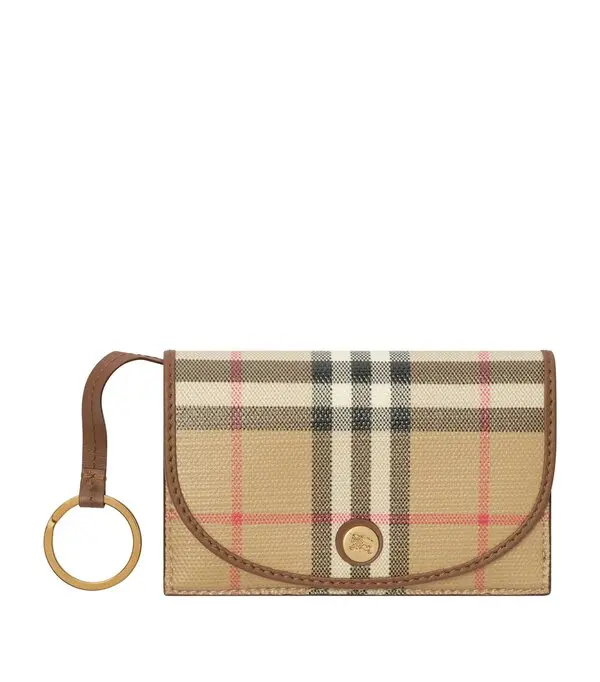 Burberry Check Card Holder Keyring - Beige