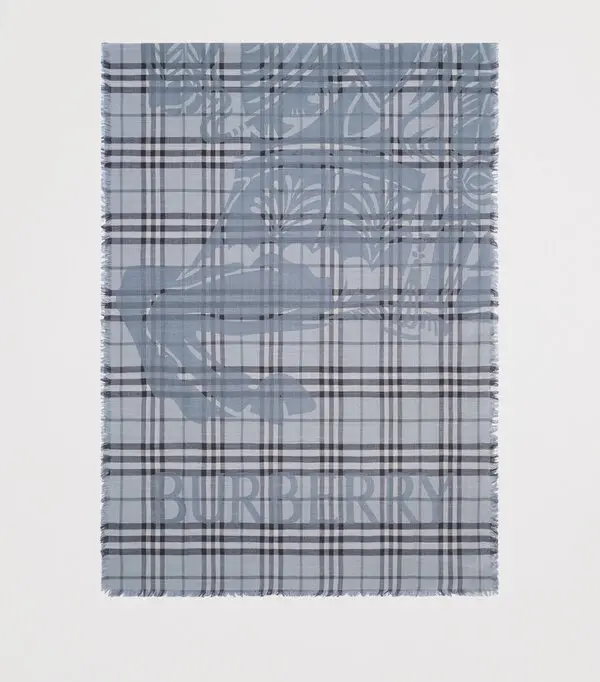 Burberry Wool-silk Knight Check Scarf